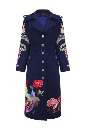 SKYLENCE Phoenix Heritage Trench Coat Navy