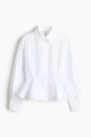 H&M Poplin Peplum Shirt