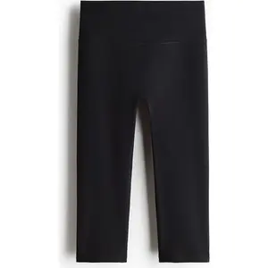 H&m Capri Sports Leggings With Softmove - Black