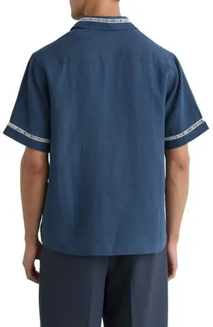 REISS Yamal Linen Camp Shirt