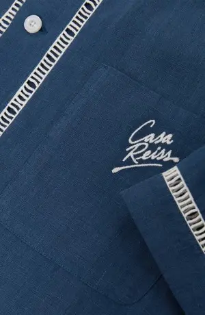 REISS Yamal Linen Camp Shirt