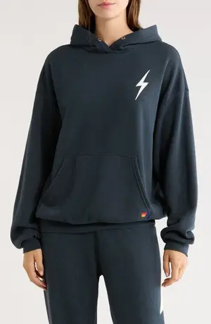 Aviator Nation Bolt Stitch Hoodie - Charcoal