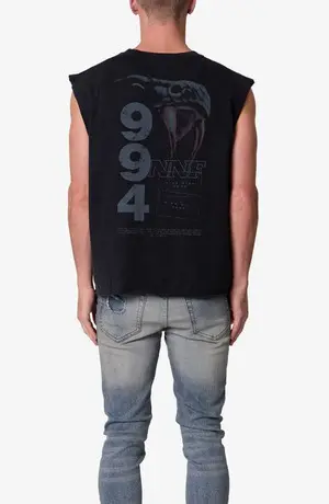 Mnml Snake Venom Sleeveless Graphic Cutoff T-shirt