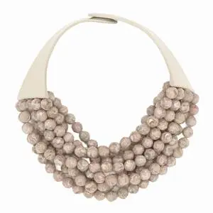 Fairchild Baldwin Neutrals / Bella Iridescent Mushroom Pink Necklace - Brown