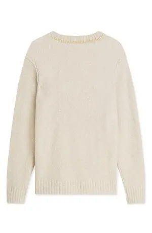 Scotch & Soda Melange Bouclé Crewneck Sweater - Eggnog