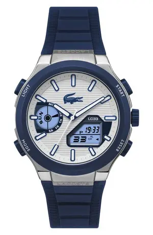 Lacoste Lc33 Analog-digital Silicone Strap Watch