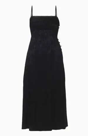 Rebecca Taylor Neveah Jacquard Cami Dress - Noir