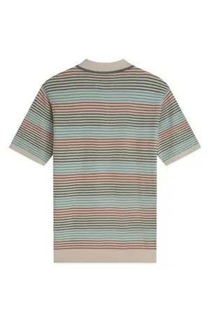 Scotch & Soda Striped Regular Fit Polo - Pure Cashmere Stripe