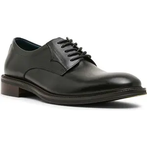 Steve Madden Buckner Leather Plain Toe Derby - Black