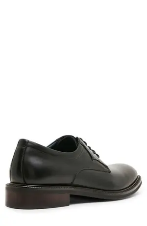 Steve Madden Buckner Leather Plain Toe Derby - Black