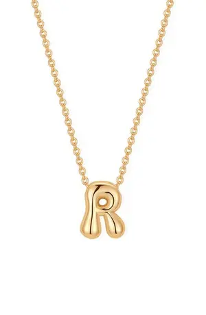 BROOK & YORK Brook And York Mini Pippa Bubble Initial Pendant Necklace Gold R