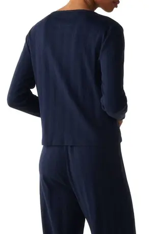 PETITE PLUME Pointelle Cotton Cardigan