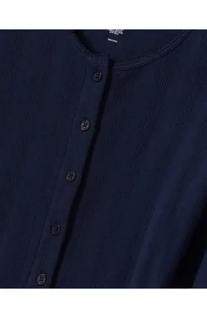 PETITE PLUME Pointelle Cotton Cardigan