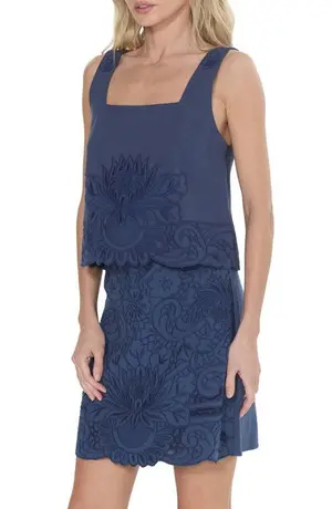 CIEBON Gaelia Embroidered Cotton Miniskirt