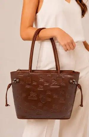 CAVALINHO Cavalo Lusitano 520 Embossed Leather Tote Bag