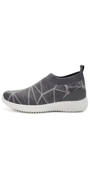 MIO MARINO Lightweight Slip-on Knit Sneakers With Breathable Mesh Upper - Gray