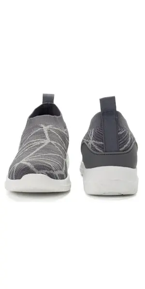 MIO MARINO Lightweight Slip-on Knit Sneakers With Breathable Mesh Upper - Gray