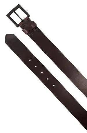 ALLSAINTS Solid Leather Belt - Burnt Umber