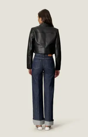 Rebecca Taylor Piper Cropped Leather Jacket