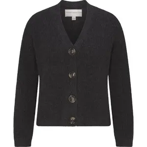 WILLIAMS ATHLETIC CLUB Emily Rib Cashmere Cardigan - Black