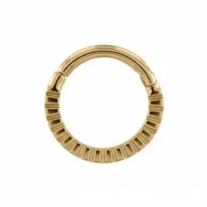 Zahav Jewelry 10k Solid 16g 8mm Clicker Hoop - Gold