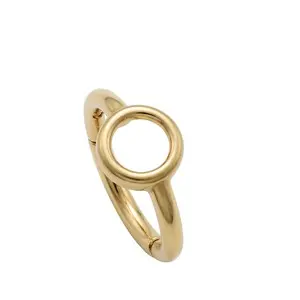 Zahav Jewelry 10k Solid 16g 8mm Circular Clicker Hoop - Gold