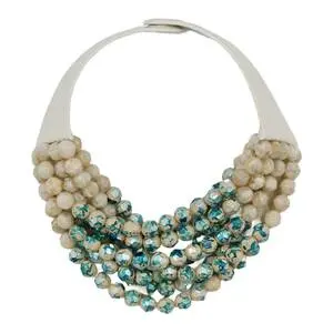 Fairchild Baldwin Hand Painted Gradated Bella Champagne Turquoise Necklace - Blue
