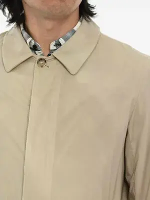 Woolrich Concealed-closure Single-breasted Rain Coat