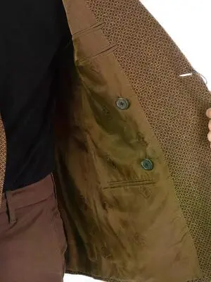 Corneliani Double-breasted Hopsack-pattern Jacket