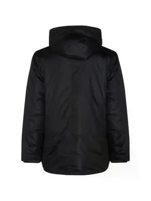 Stone Island Hooded Logo-patch Coat - Blue