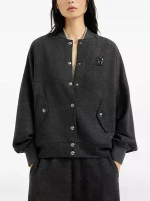 Brunello Cucinelli Logo Patch Bomber Jacket