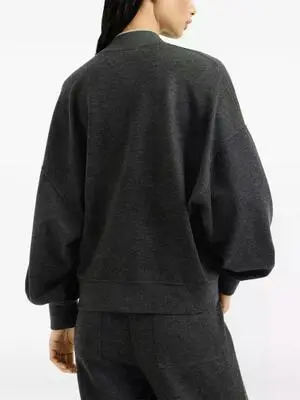 Brunello Cucinelli Logo Patch Bomber Jacket - Grey