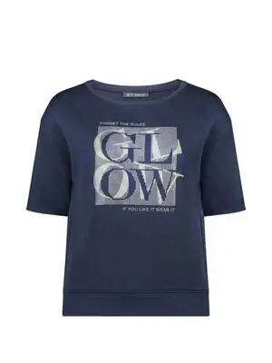BETTY BARCLAY Graphic-print Short-sleeve T-shirt - Blue