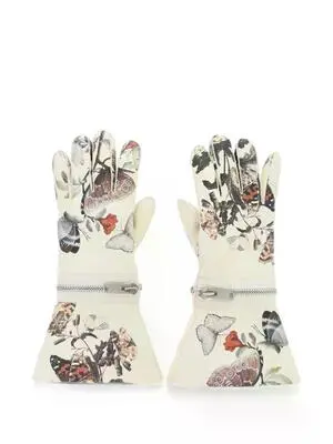 Undercover Modular-printed Leather Gloves - Neutrals