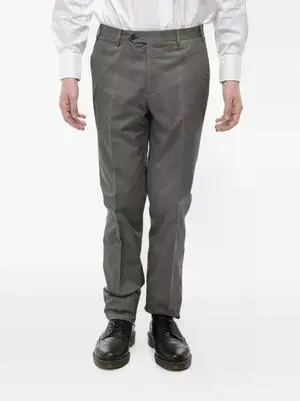 Corneliani Belt-loop Pressed-crease Trousers - Grey