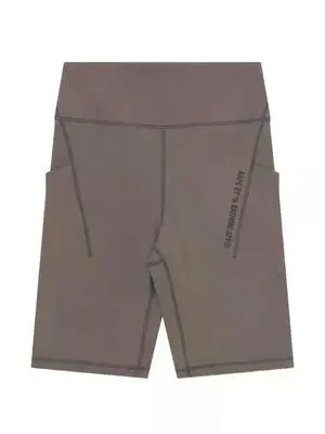 AAPE BY *A BATHING APE Moonface Printed Biker Shorts - Brown