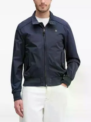 HACKETT LONDON Logo-embroidered Zip-up Jacket - Blue