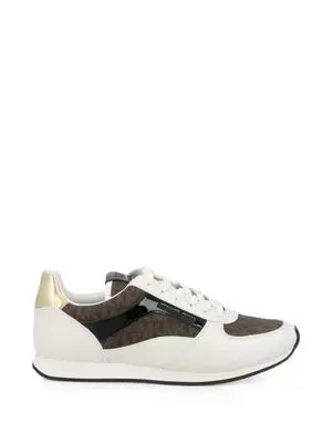 Michael Kors Cindy Smooth And Signature-logo Trainers - White