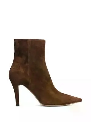 Lola Cruz Suede Pointed Toe Ankle Boots