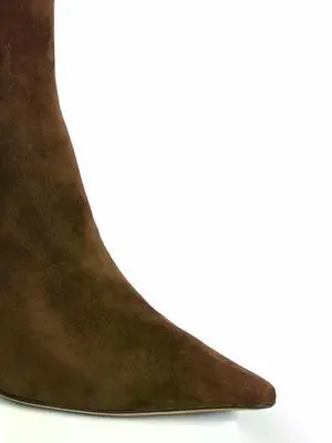 Lola Cruz Suede Pointed Toe Ankle Boots