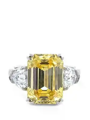 FANTASIA BY DESERIO Emerald-cut Cubic Zirconia Ring