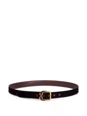 Etro Velvet Belt With Paisley Buckle - Purple