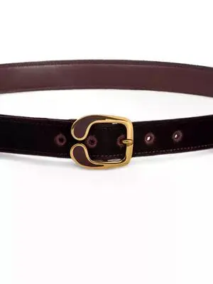 Etro Velvet Belt With Paisley Buckle