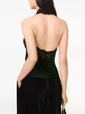 Stella McCartney Lace Halterneck Top - Black