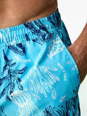 Marc O'polo Graphic-print Drawstring Swim Shorts
