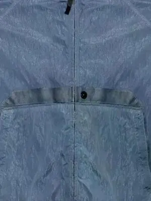 Stone Island Logo Patch High-neck Lightweight Jacket - Blue