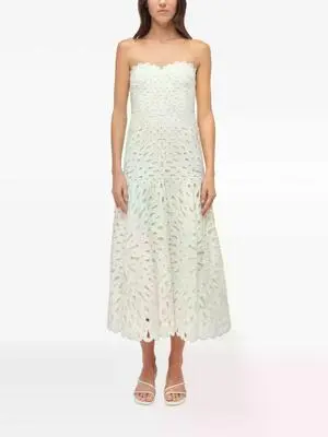 Simkhai Florence Embroidered Lace Midi Dress