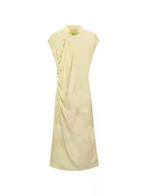 Shanghai Tang Patterned-jacquard Qipao Dress - Neutrals