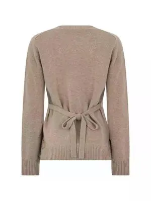 P.a.r.o.s.h Feather-trim Tie-waist Sweater