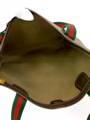 Gucci 1980-1990 Gg Supreme Web Tote Bag - Neutrals